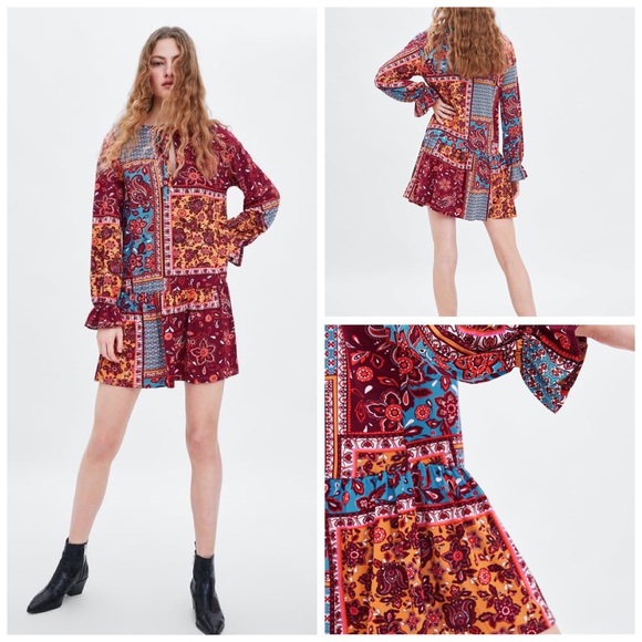 Zara | Dresses | Zara Boho Chic Style Dress Small | Poshmark